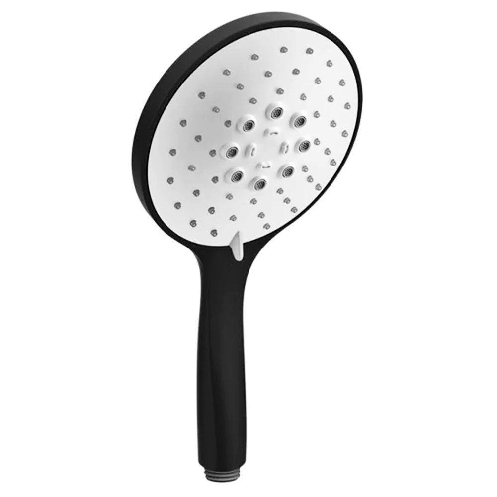 Gessi antikalk handdouche, met wit inzetstuk, 3-stralig, Mat zwart ...